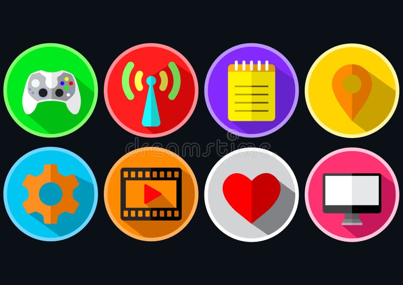 Multimedia mobile apps stock vector. Illustration of apps - 121301667