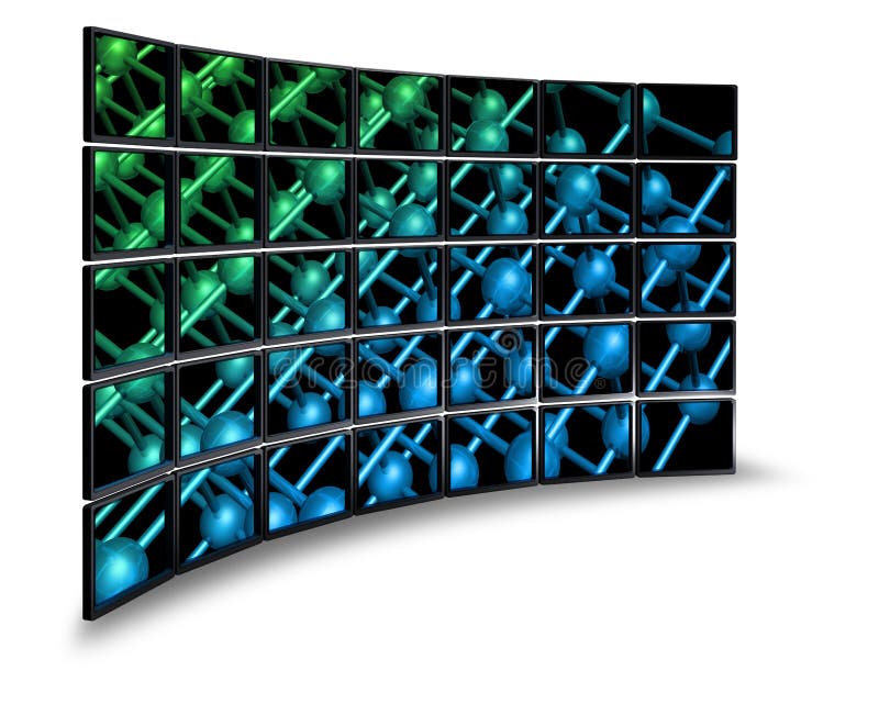 Multimedia monitor wall stock photo. Image of blue, wall - 15782522