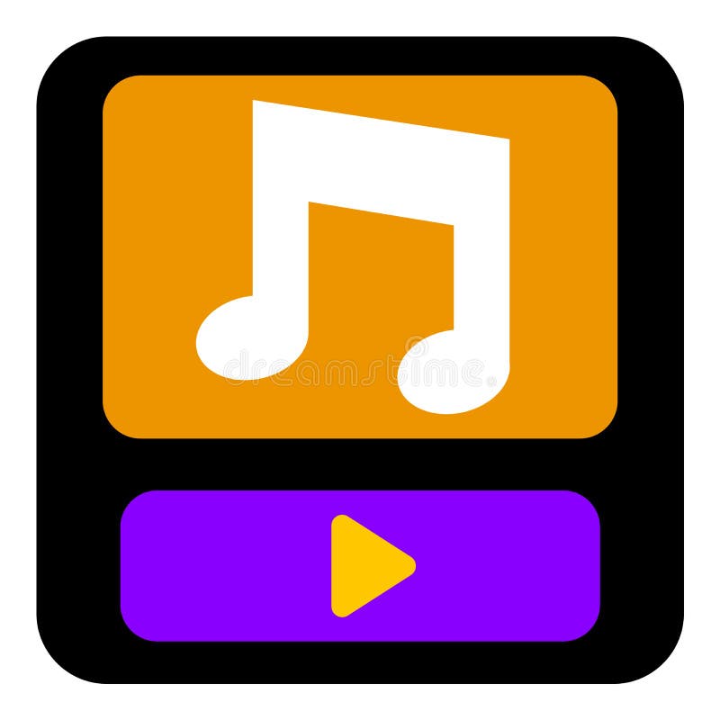 Multimedia Music Payer Icon. Doodle Icon Drawing Stock Vector ...