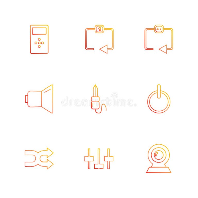 Multimedia , Play, Pause , Volume , Sound , Microphone , Eps Ic Stock ...