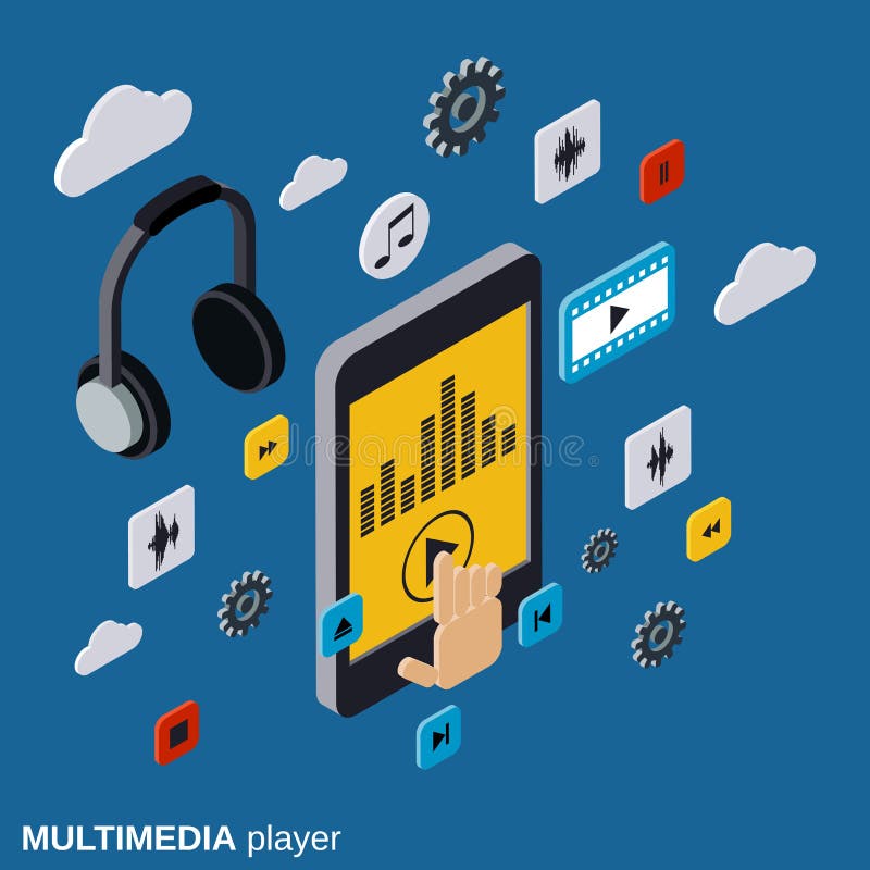 Multimedia Player, Portable Modern Gadget, Smartphone Vector ...