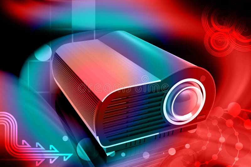 Multimedia Projector stock illustration. Illustration of zoom - 15179332