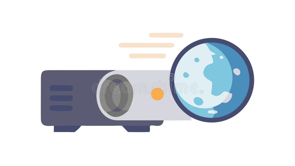 Multimedia Projector Icon for Presentations and Entertainment, Vector ...