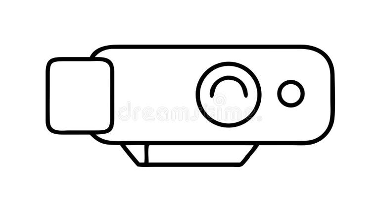 Multimedia Projector Outline Icon for Presentations, Vector Design ...