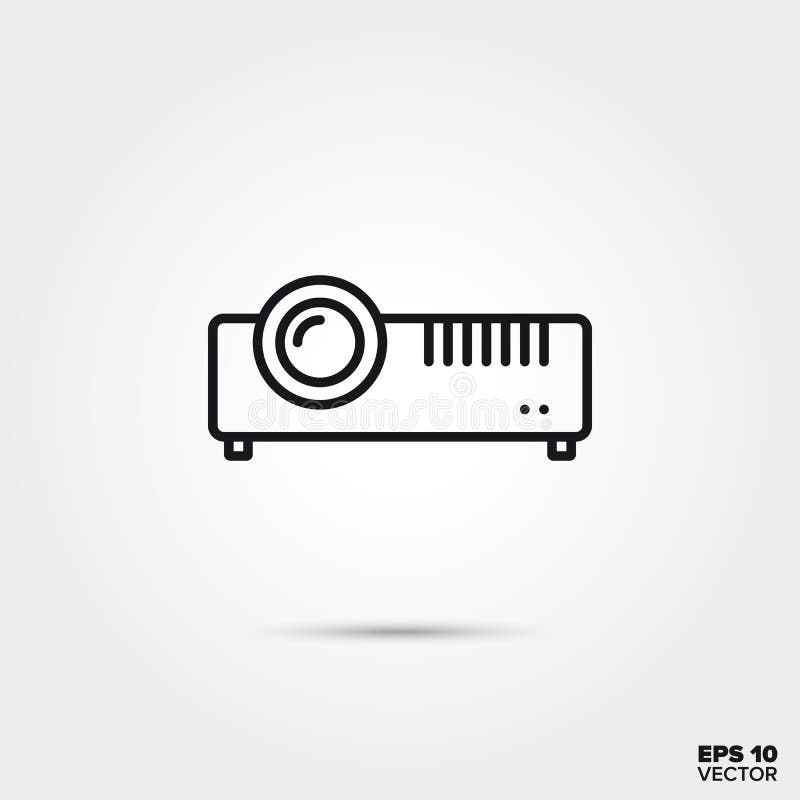 Multimedia Projector Vector Line Icon Stock Vector - Illustration of ...