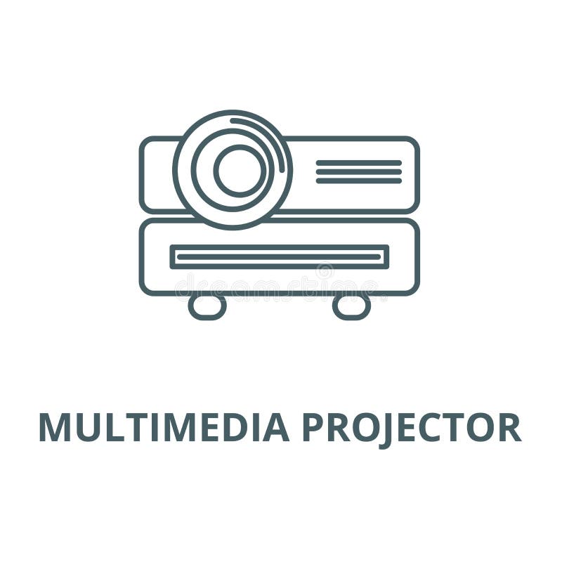 Multimedia Projector Vector Line Icon, Linear Concept, Outline Sign ...