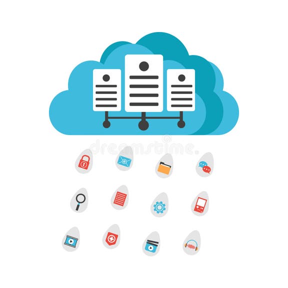 Multimedia rain stock vector. Illustration of minimal - 68177719