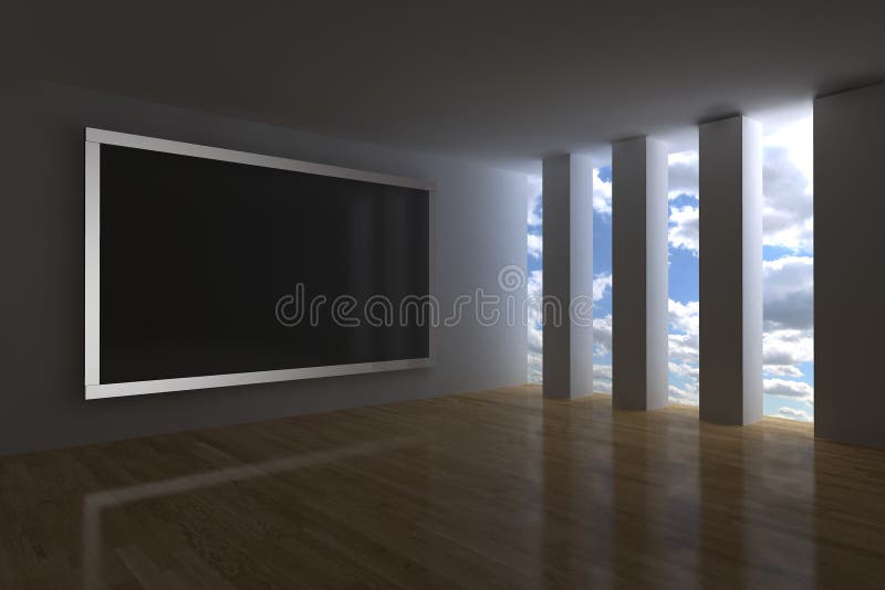 Multimedia room stock illustration. Illustration of display - 17120463