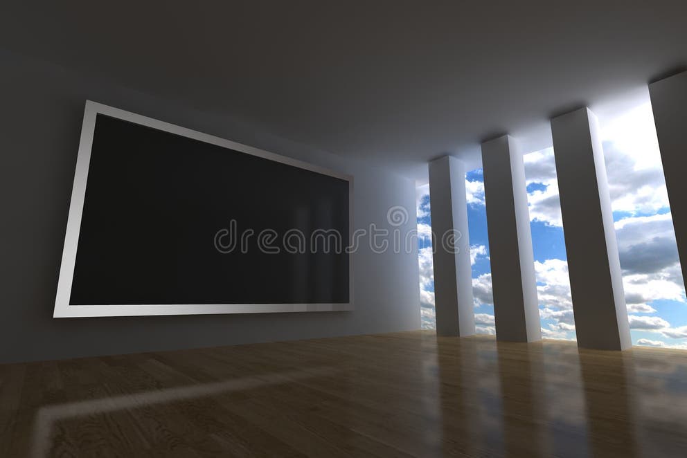 Multimedia room stock illustration. Illustration of modern - 17120488