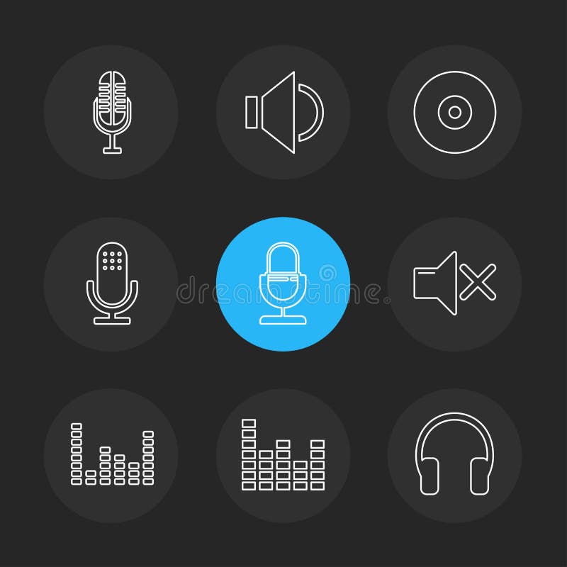 Multimedia , Speaker , Volume , Headset , Microphone , Network , Stock ...