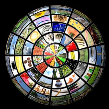 Multimedia sphere stock illustration. Illustration of center - 11740757