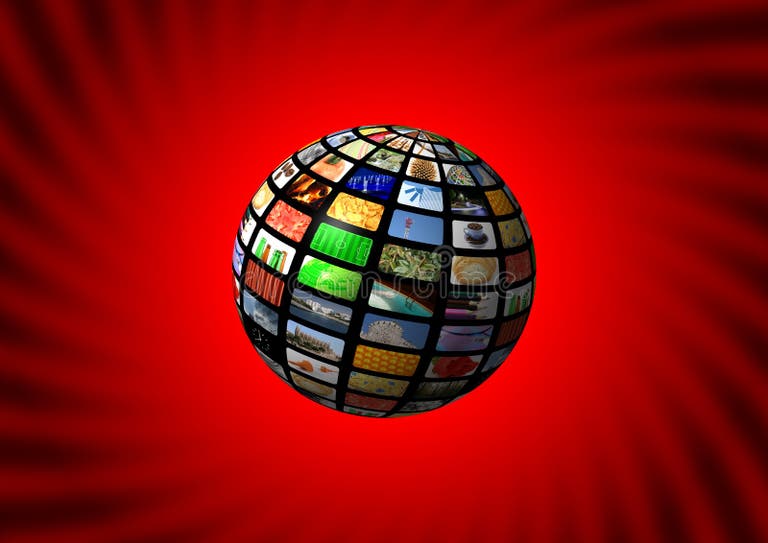 Multimedia Sphere Background Stock Illustration - Illustration of ...