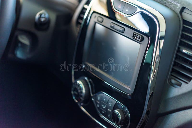 Multimedia System of Modern Car. Interior Concept Stock Image - Image ...