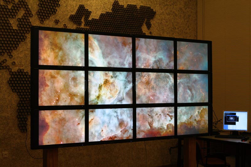 Multimedia Technology, Video Wall Editorial Stock Image - Image of ...