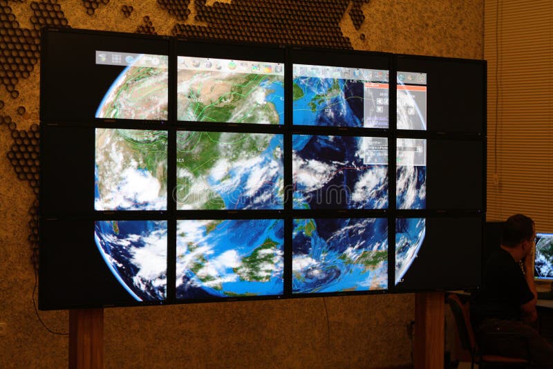 Multimedia Technology, Video Wall Editorial Stock Image - Image of ...
