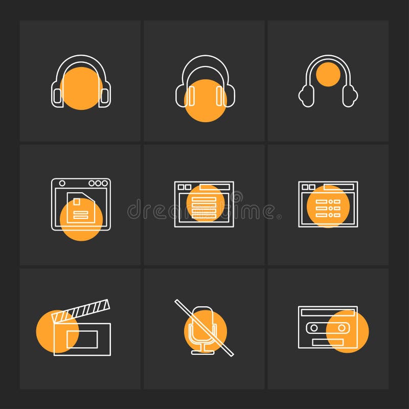 Multimedia Technology Flat Icons Stock Illustrations – 16,824 Multimedia Technology Flat Icons ...