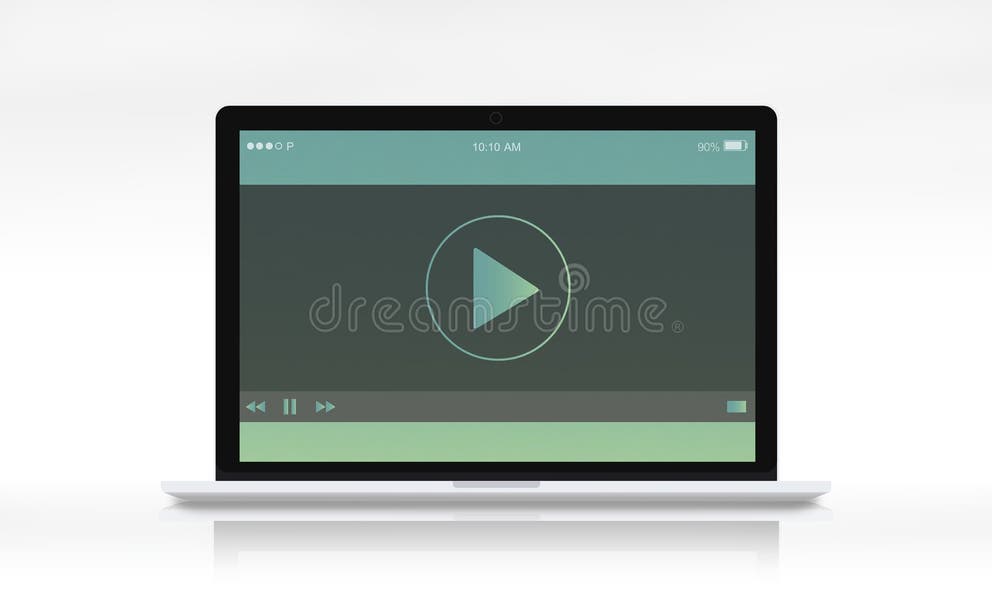 Multimedia Video Music Player Concept Stock Illustration - Illustration ...