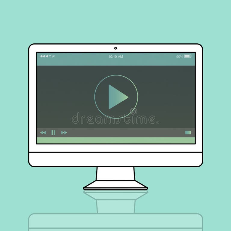 Multimedia Video Music Player Concept Stock Illustration - Illustration ...