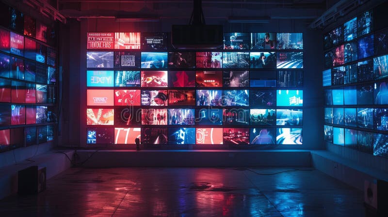 Multimedia Video Wall Showcasing Dynamic Content Across Multiple ...