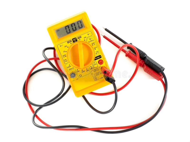 Digital multimeter stock image. Image of isolated, alternating - 3950729