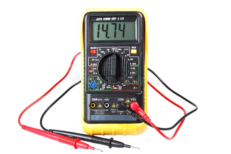 Digital multimeter stock image. Image of fault, electronics - 1829923
