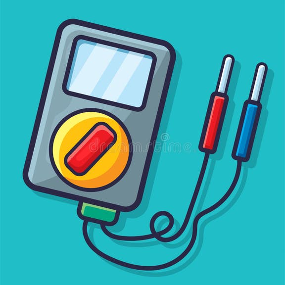 Multimeter Tester Isolated Cartoon Vector Illustration in Flat Style ...