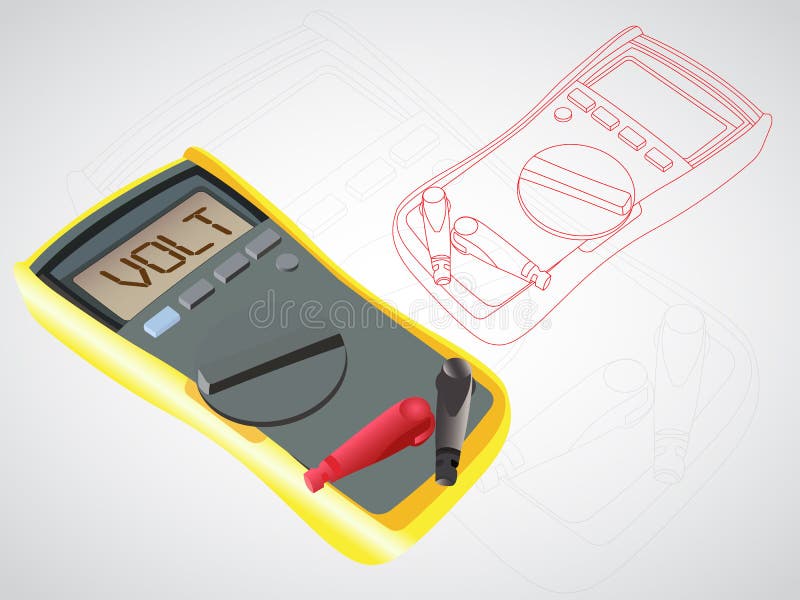 Multimeter vektor abbildung. Illustration von elektrisch - 56319446