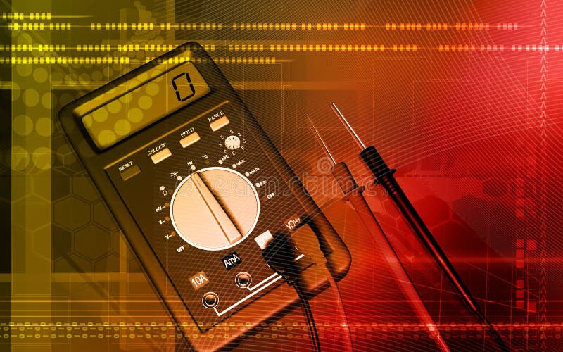 Multimeter stock illustration. Illustration of abstract - 7607264
