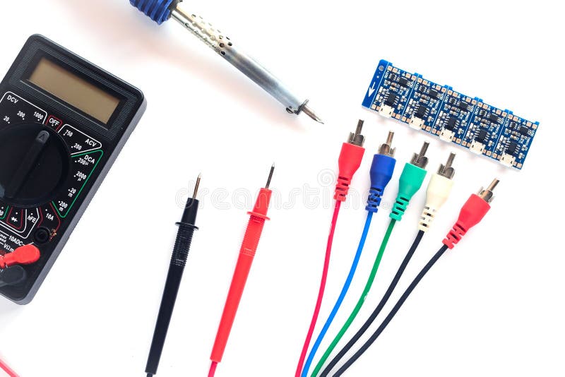 Multimeter Digital with Small Electronic Stock Image - Image of ...