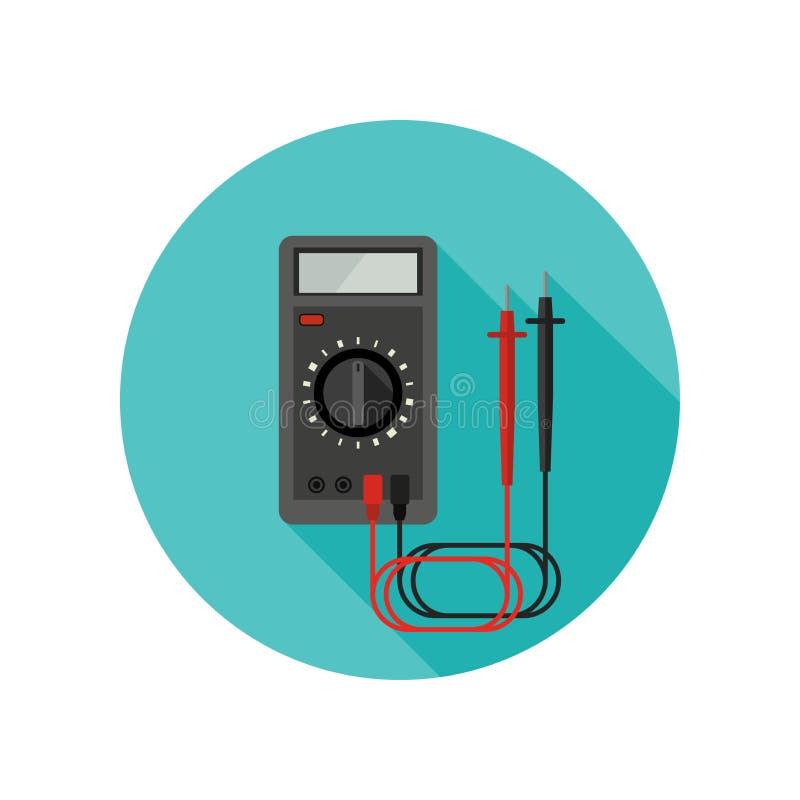 Multimeter flat icon stock vector. Illustration of electronic - 94460947