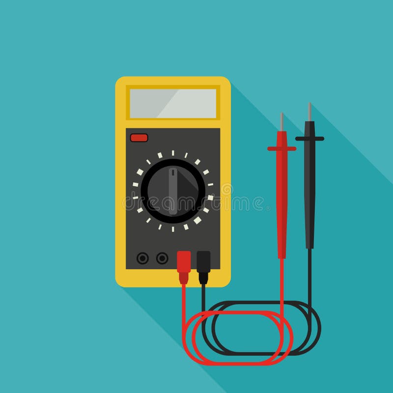 Diagnostic Multimeter Icon, Flat Style Stock Vector - Illustration of ...