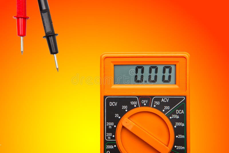 Orange multimeter stock image. Image of tester, accuracy - 46542251