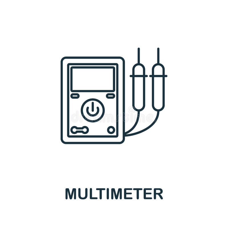 Multimeter Icon. Line Element from Machinery Collection. Linear ...