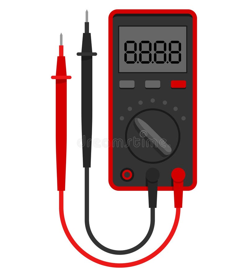 Multimeter Icon - for Measuring Voltage, Current Stock Illustration ...