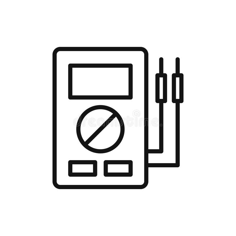 Multimeter Icon Symbol on White Background Stock Vector - Illustration ...