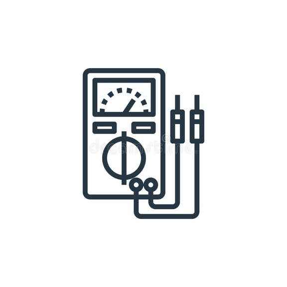 Multimeter Icon Vector from Car Service Concept. Thin Line Illustration ...