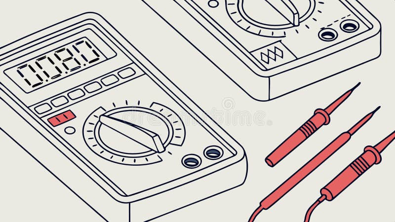 Multimeter Illustration, Electronic Measurement and Electrical Testing ...