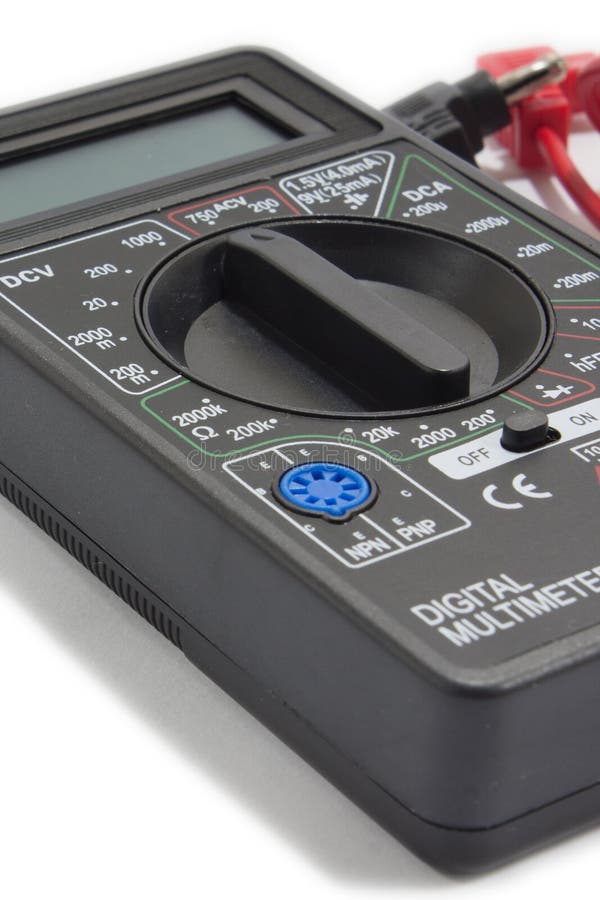 Multimeter Instrument with Wires on the White Background Stock Image ...