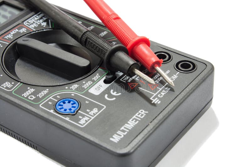 Multimeter Instrument with Wires on the White Background Stock Image ...
