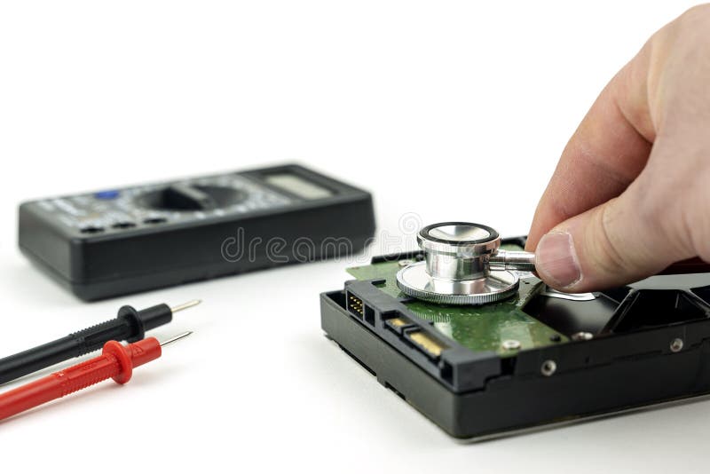 Multimeter and Laptop Repair, Computer Repair Concept Stock Image ...