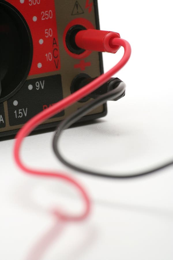 Multimeter with cables stock image. Image of cable, battery - 17271975