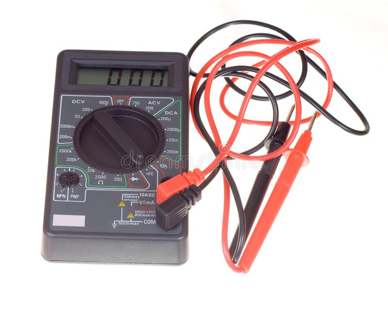 PCB and multimeter stock photo. Image of isolated, experiment - 13596104