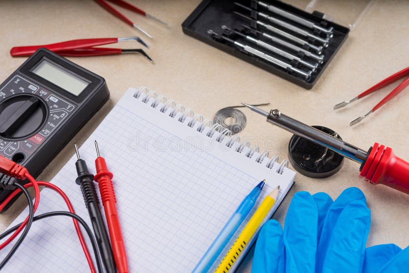 Multimeter, Soldering Tool and Hand Tools for Electronics Assembly ...