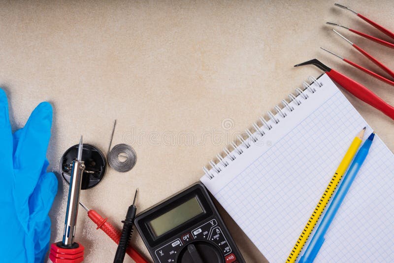 Multimeter, Soldering Tool and Hand Tools for Electronics Assembly ...