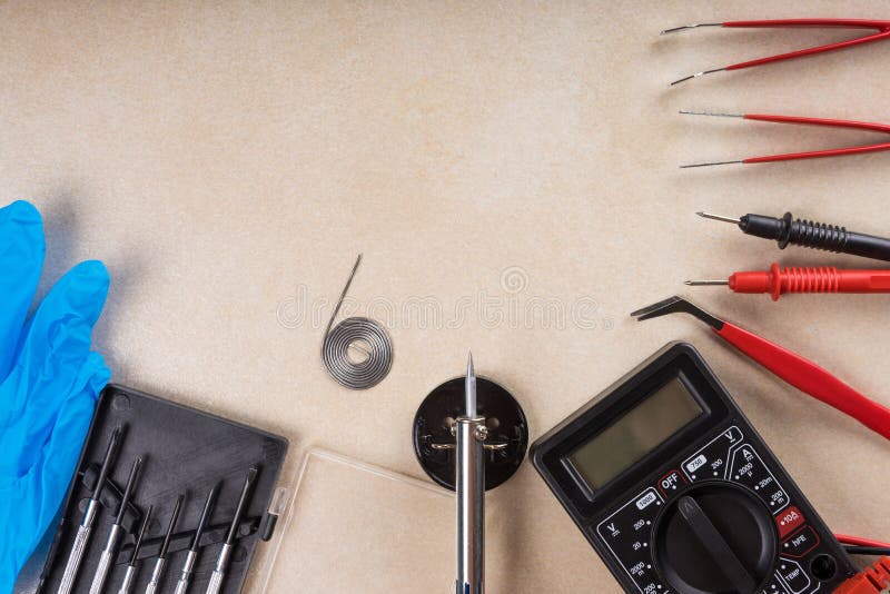 Multimeter, Soldering Tool and Hand Tools for Electronics Assembly ...