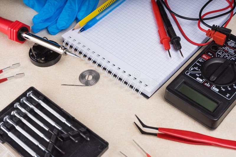 Multimeter, Soldering Tool and Hand Tools for Electronics Assembly ...