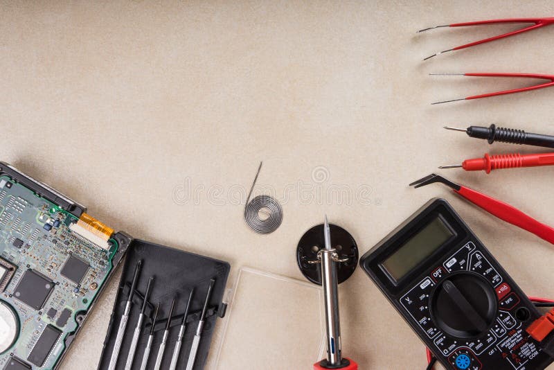 Multimeter, Soldering Tool and Hand Tools for Electronics Assembly ...