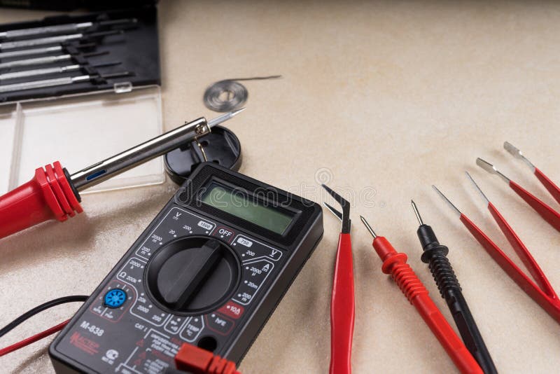 Multimeter, Soldering Tool and Hand Tools for Electronics Assembly ...