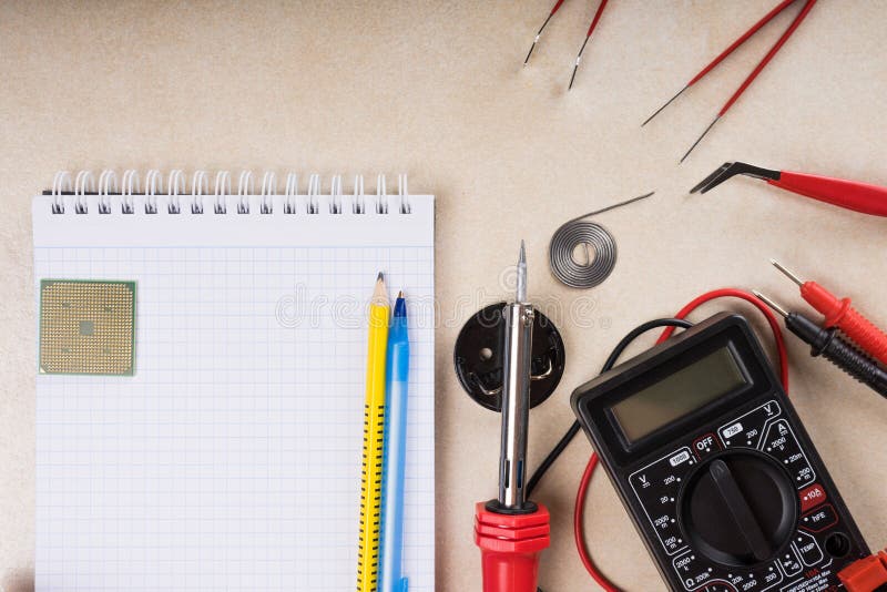Multimeter, Soldering Tool and Hand Tools for Electronics Assembly ...
