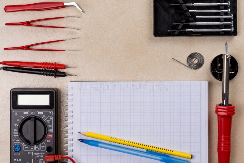 Multimeter, Soldering Tool and Hand Tools for Electronics Assembly ...